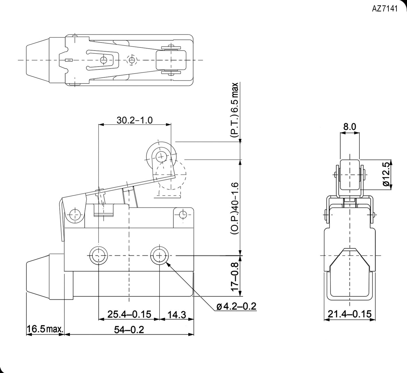 Выключатель путевой AZ-7141 купить по цене от 146.03 руб. из наличия.